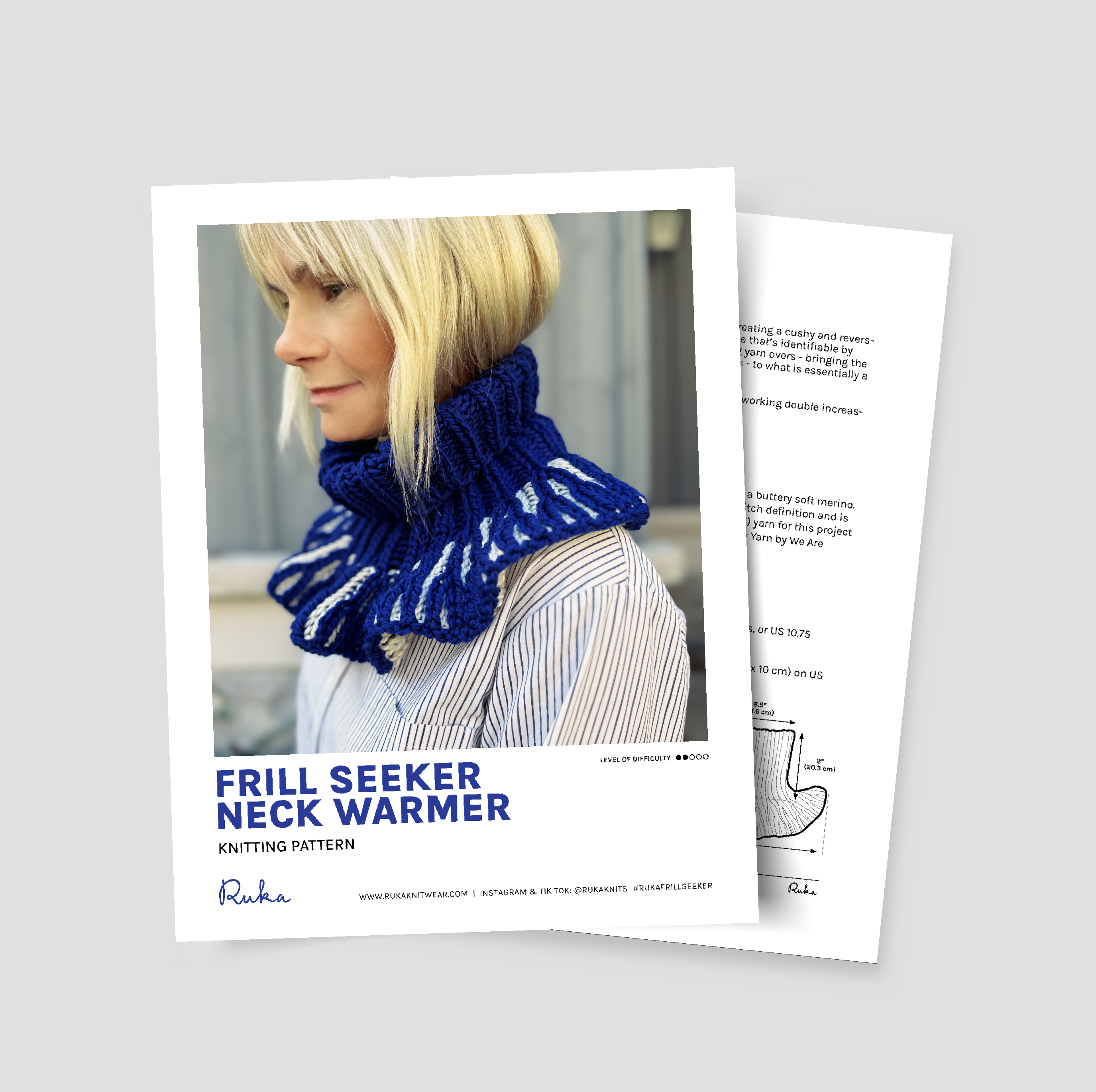 Frill Seeker Knitting Pattern – Ruka Knitwear
